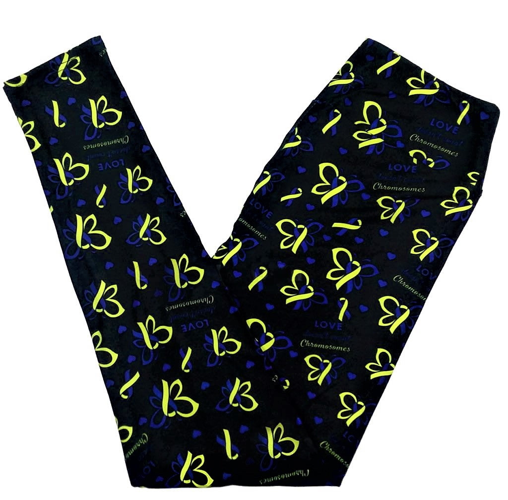 Love Doesn't Count Chromosomes - Yellow & Blue Ribbon Awareness Print